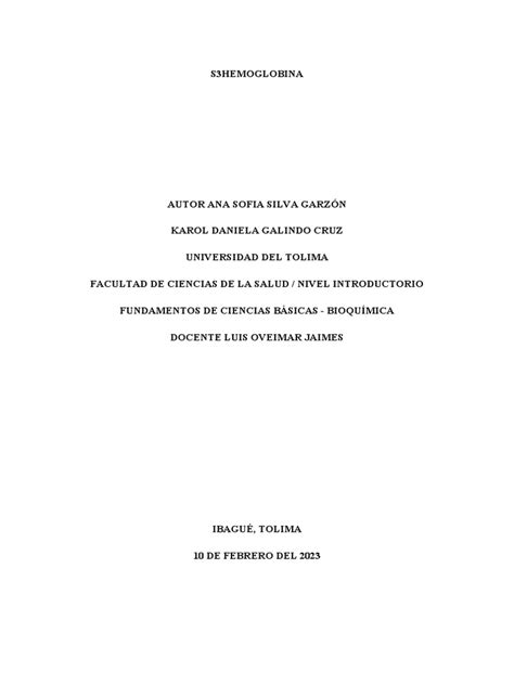 Hemoglobina Pdf Hemoglobina Sangre