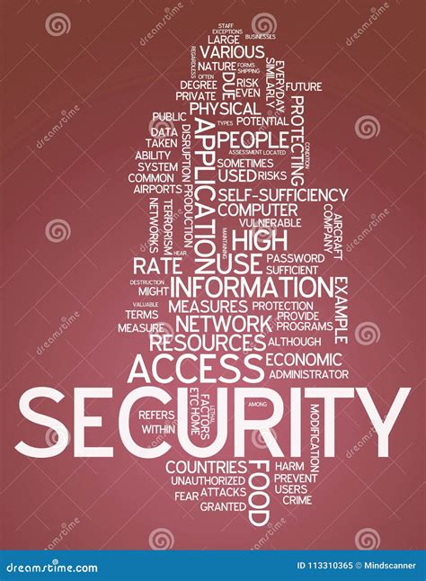 Word Cloud Security Stock Illustration Illustration Of Background 113310365