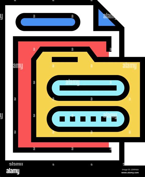 Electronic Folder Password Color Icon Vector Illustration Stock Vector Image And Art Alamy