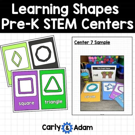 Learning Shapes Pre K Stem Centers Includes 8 Stem Activities Geometry