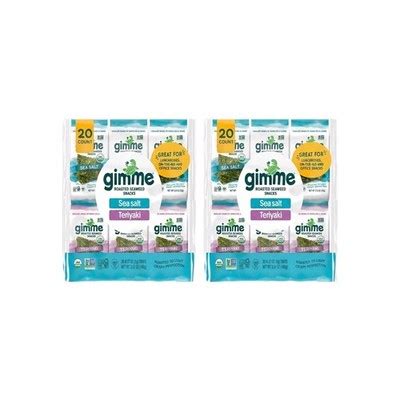 Gimme Organic Roasted Seaweed Snacks Variety Pack 20 Count 2 Pack 40