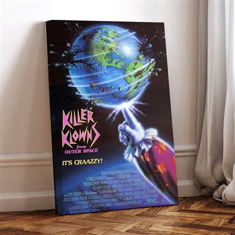 Killer Klowns From Outer Space Movie Poster Wrapped Canvas Etsy