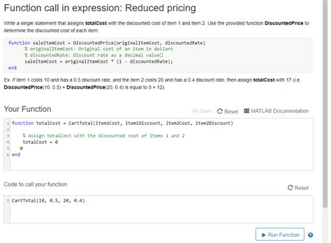 solved function call in expression reduced pricing write a