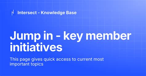 Happening Now Intersect Knowledge Base