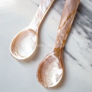 Personalized Tin Mother Of Pearl Caviar Spoonseashell Spoon Natural