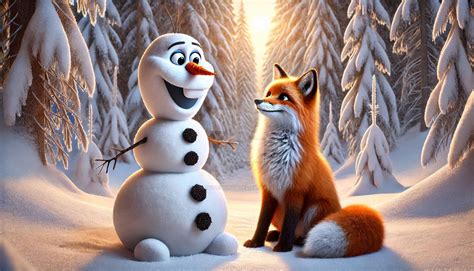 Beautiful Fox Hanging Out With Olaf In The Forest By Tennillewilton On