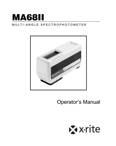 Ma68ii Multi Angle Spectrophotometer Manual X Rite