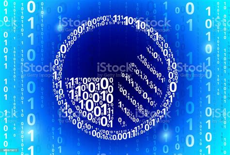 Stock Charts Binary Code Blue Vector Pattern Background Stock