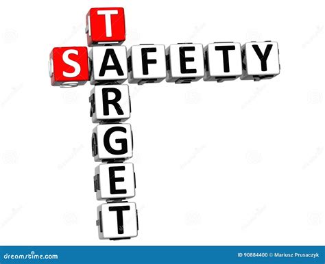 3d Safety Target Crossword Stock Illustration Illustration Of Original