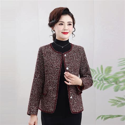 25年妈妈秋装小香风外套｜中老年女装必买！洋气减龄显白百搭夹克 服装品牌 淘宝好物网