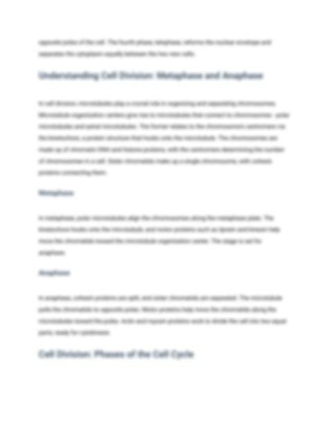 Solution Cell Biology Class 1 Cell Cycle Interphase Mitosis Explained