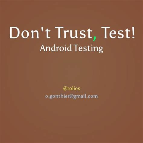 Android Testing