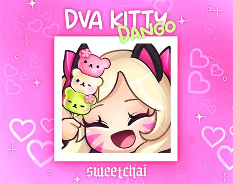 Dva Kitty Dango Happy Twitch Emote Single Etsy