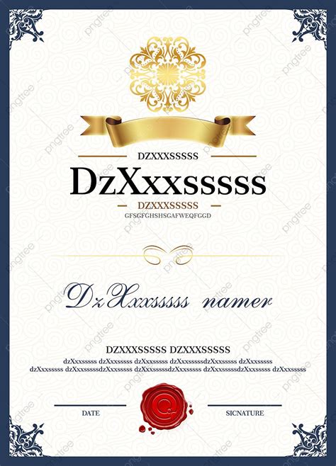 European Certificate Pattern Border Vector Material Template Download