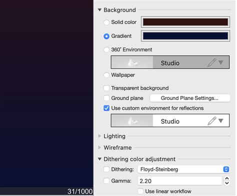 rendering issue in rhinoceros 7 gradient banding in dark areas