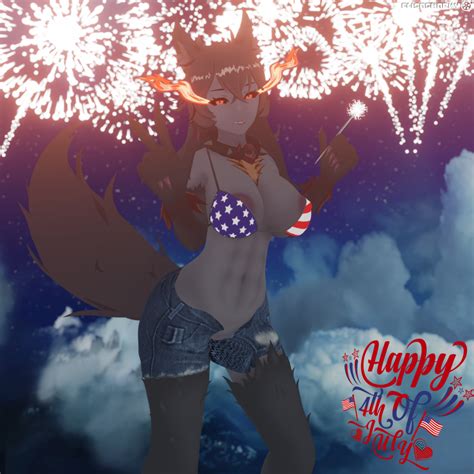 Rule 34 4th Of July Absurd Res American Flag Bikini Anthro Blender