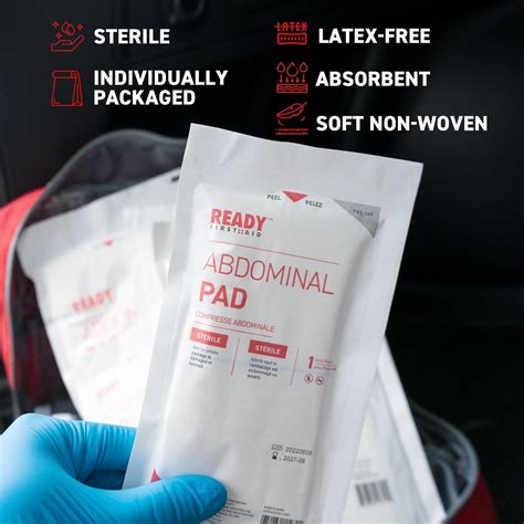 Abdominalcombine Pad Abd Dressings 5 X 9 Ready First Aid