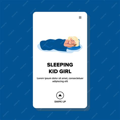 Vetor De Garota De Criança Dormindo Vetor Premium