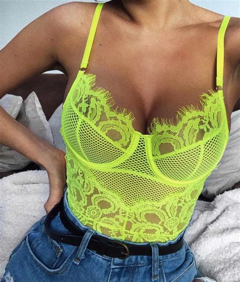 Fluorescent Color Conjoined Sexy Underwear