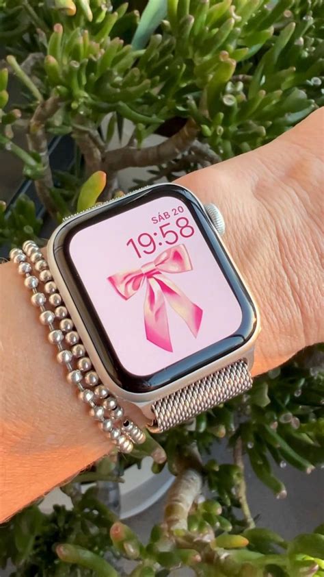 Bow Apple Watch Wallpaper Ribbon Apple Watch Wallpaper Balletcore