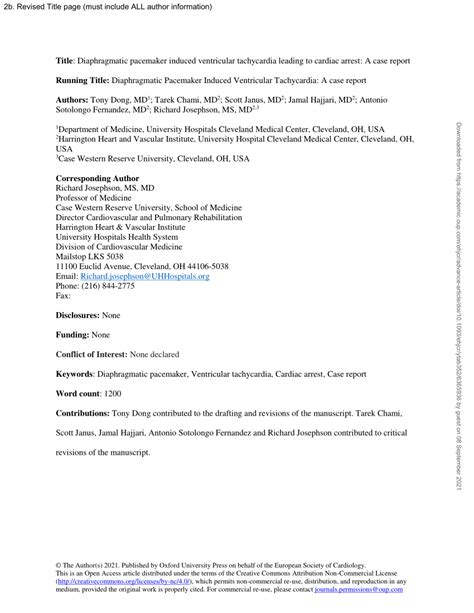Pdf Diaphragmatic Pacemaker Induced Ventricular Tachycardia Leading