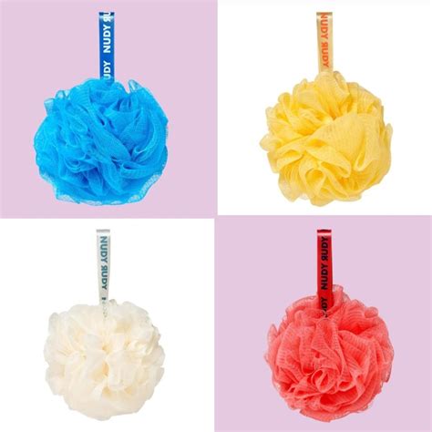 Nudy Rudy Shower Puff Red Lather And Exfoliate Your Muse Beauty
