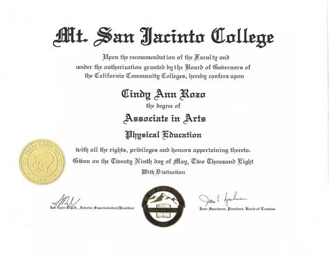 Cindy Rozo Associate Degrees Pdf