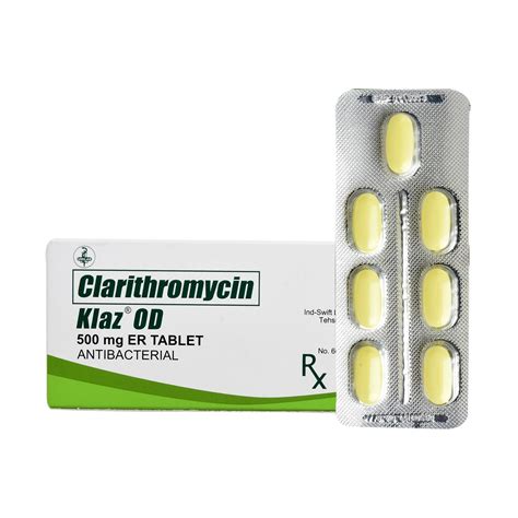 Klaz Clarithromycin Od 500mg 1 Tablet Prescription Required