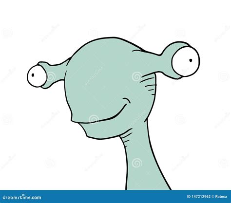 Design Of Funny Alien Face Stock Vector Illustration Of Alien 147212962