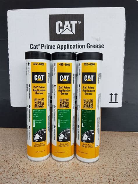 จารบีหลอดเนื้อจารบีสีเทาดำcat® Prime Application Grease 452 6006 ขนาด390กรัม Medium Duty Lithium