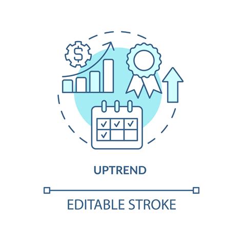 Uptrend Turquoise Concept Icon Price Rising Analytics Financial