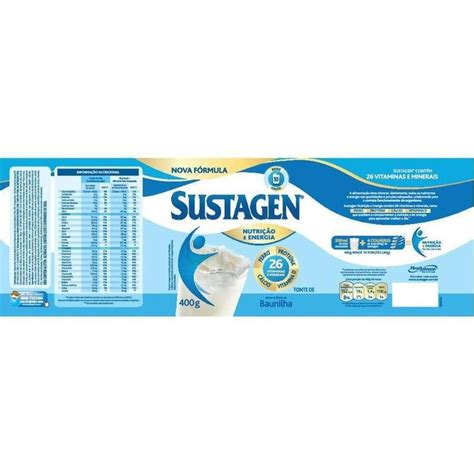Sustagen Nutrição E Energia 400g Baunilha Complemento Alimentar