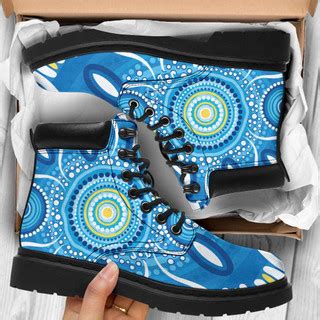 Australia Aboriginal Inspired All Season Boots Indigenous Dot