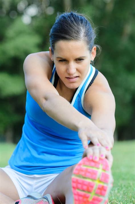 Stretching Hamstring Stock Photo Image Of Equilibrium