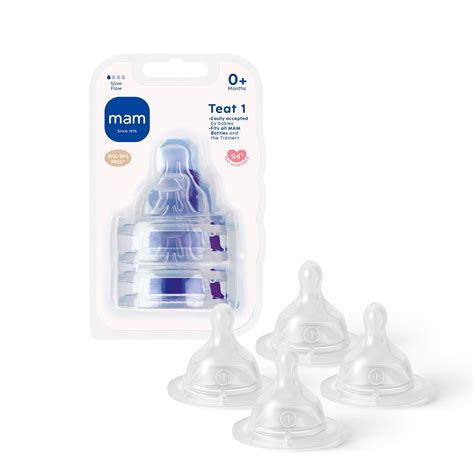 Mam Teat 1 Slow Flow 4 Pack Frasers