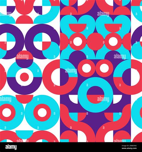 Geometric Abstract Retro Pattern In Bauhaus Style Stock Vector Image And Art Alamy