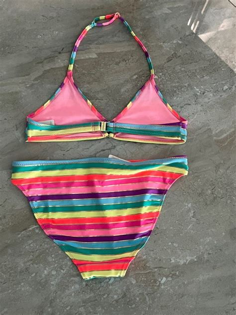 Beautiful Rainbow Girls Bikini Set Age 12 14 Years Old Womens
