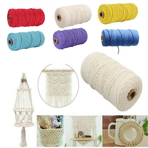 Buy Roll Colorful Rope Diy Hand Woven Cotton Thread Cord Woven Tapestry