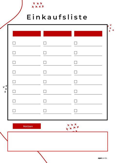 Einkaufsliste Zum Ausdrucken Jetzt Downloaden