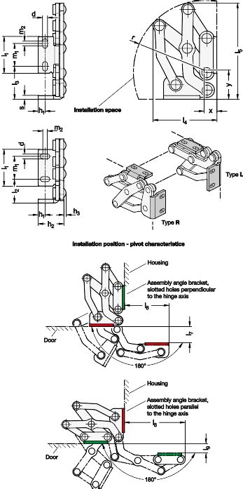 Gn 7237 Stainless Steel Multiple Joint Hinges Concealed With Opening