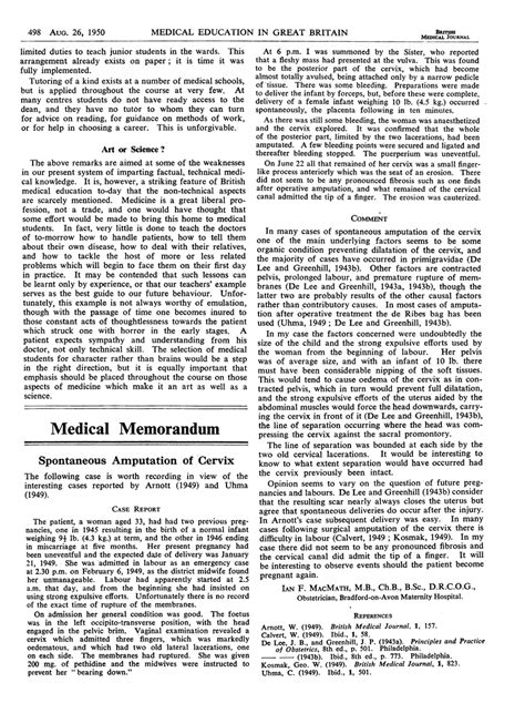 Spontaneous Amputation Of Cervix Pmc