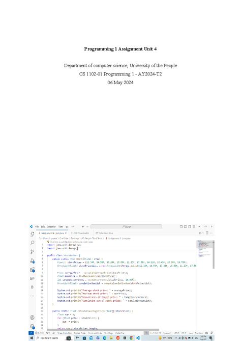 Cs 1102 01 Assignment 8 Employee Management System Overview Studocu