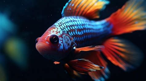 Premium Ai Image Macro Fish