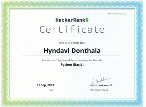 At Hacker Rank To Develop The Coding Skills Due To Getting A