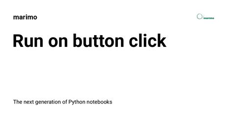 Run On Button Click Marimo