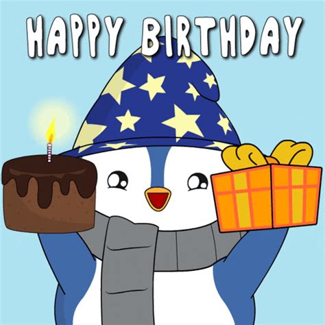 Happy Birthday Party  By Pudgy Penguins Find And Share On Giphy