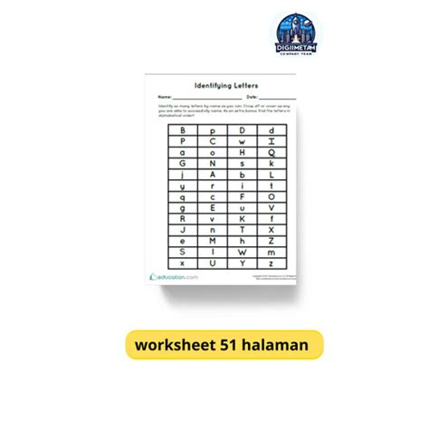 Jual Preschool Assesment Printable Worksheet 51 Halaman Kota Surabaya