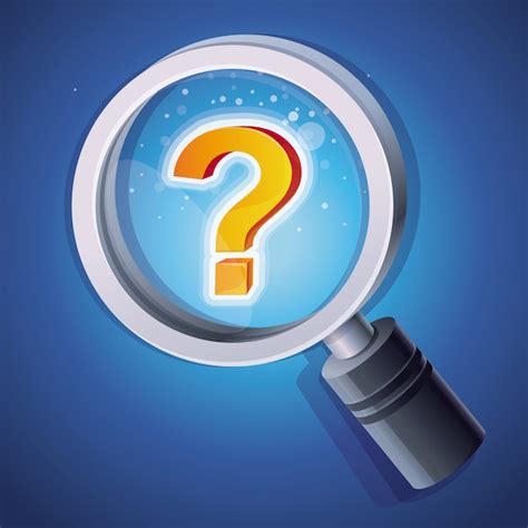 Premium Vector Magnifying Glass With Question Mark