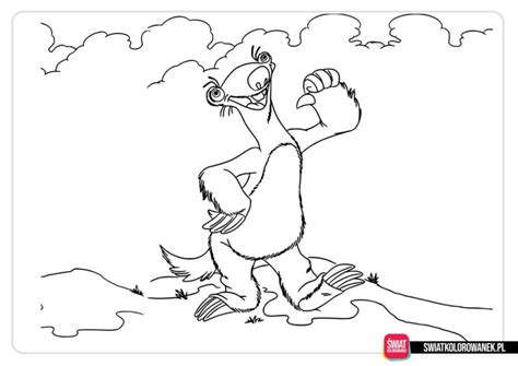Leniwiec Sid Kolorowanka Darmowe Kolorowanki Do Druku
