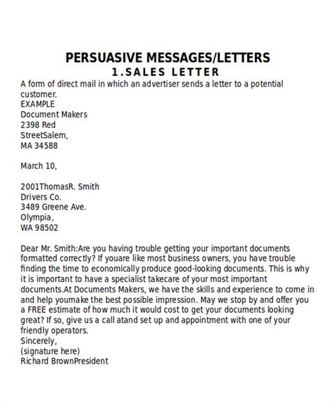 How To Write A Persuasive Letter Sample Master Of Template Document